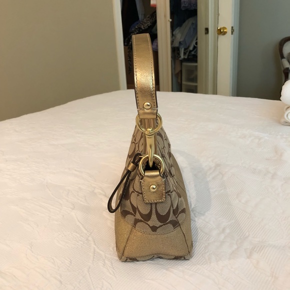 Coach | Bags | Coach Metallic Gold Mini Purse | Poshmark
